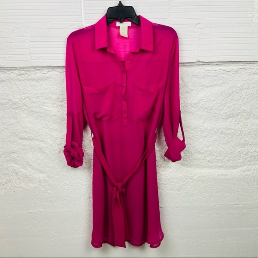 Mm Couture Pink Sheer Mesh Collar Lightweight Summer … - Gem